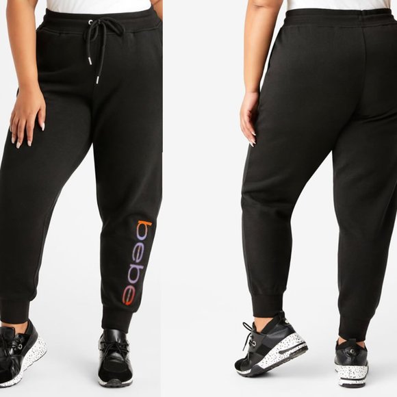 bebe | Pants & Jumpsuits | Bebe Sport Rainbow Ombre Logo Jogger ...